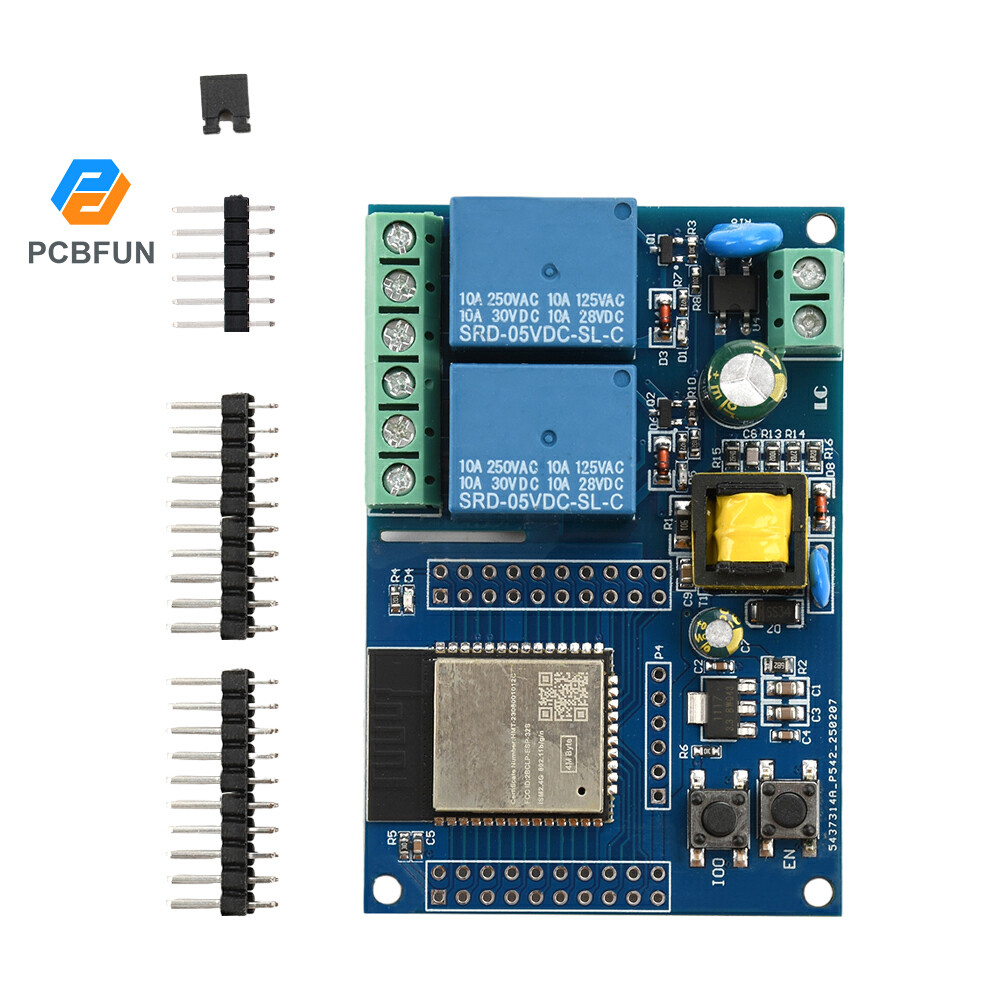 Pcbfun ESP32 WIFI Bluetooth Dual Relay Module AC 220V | Shopee Malaysia