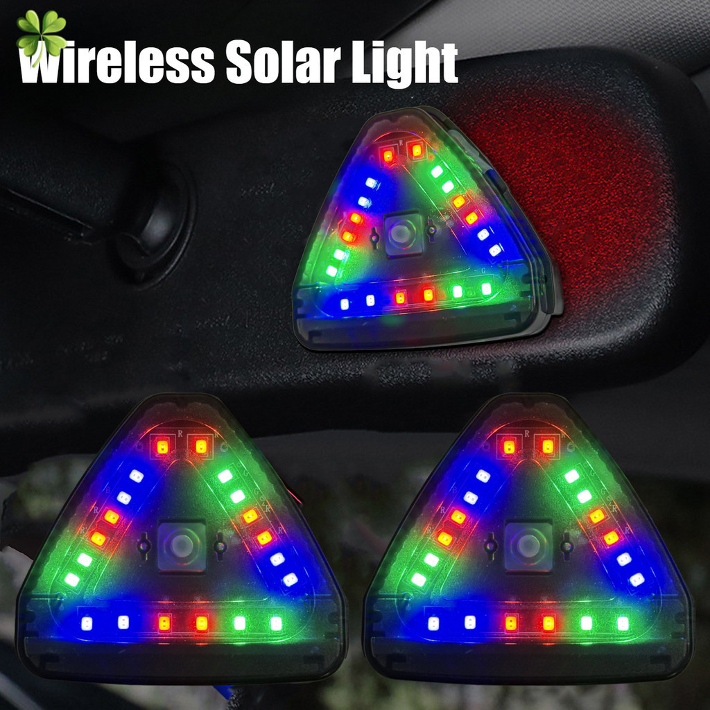 Multi Functional Anti Rear End Collision Light Colorful Solar Power LED ...