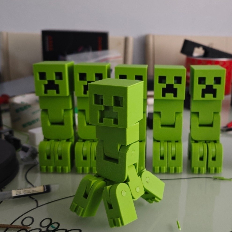 Minecraft 3d Printing Model Multi-Joint Movable Creeper Toy | Shopee ...