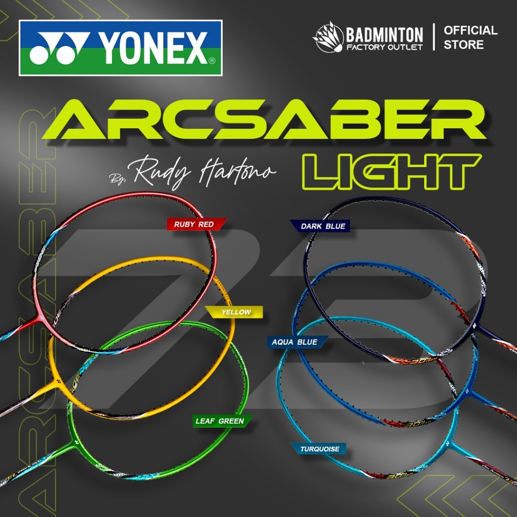 YONEX Arcsaber 73 Light Series by Rudy Hartono Badminton Racket - 5UG5 Max Tension 30LBS - 100% ...