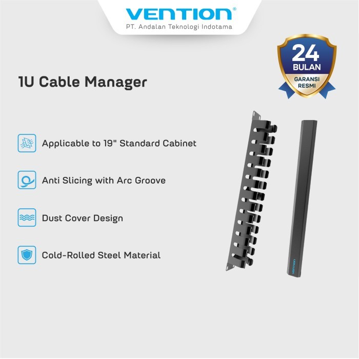 Vention Cable Manager 1U Server Rack Cable Manager - KHAI | Shopee Malaysia