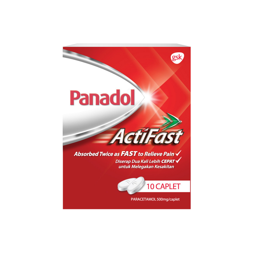 PANADOL Actifast Paracetamol Pain Relief 500mg Compact 10S | Shopee ...