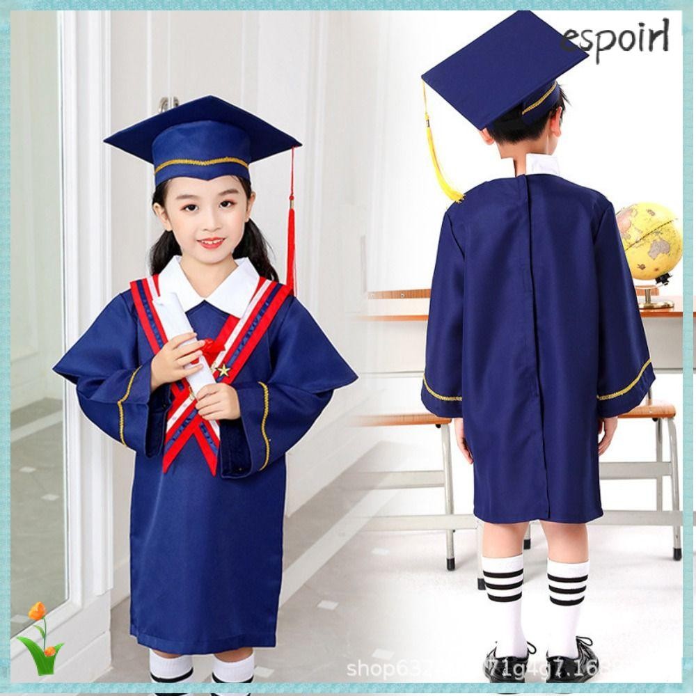 ESPOIR 2Pcs/Set Children Graduation Gown Set, With Hat Tassel Honors ...