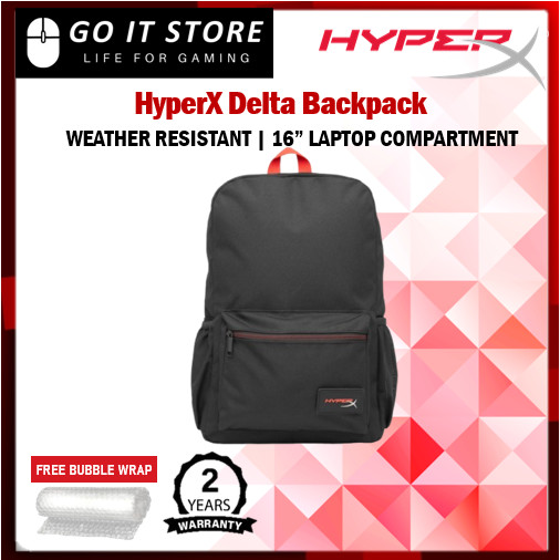 HYPERX DELTA GAMING 16" BACKPACK (BLACK) (8C524AA) | Shopee Malaysia