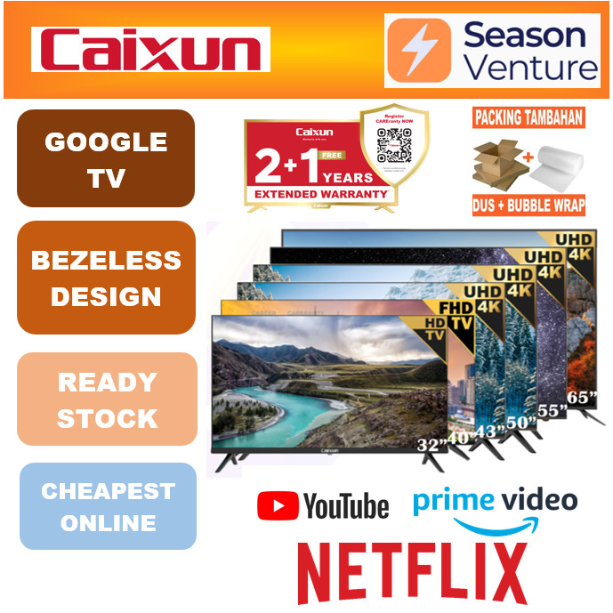 Caixun 32" - 65" Google TV | PROVIXIO Series | 4K Ultra HD | New Model ...