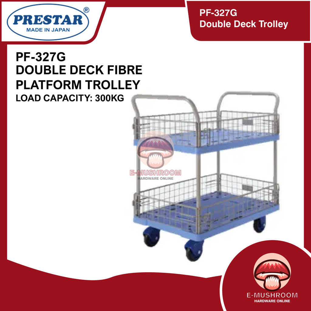 Prestar 300KG Japan Double Deck Fibre Platform Hand Truck Trolley PF ...