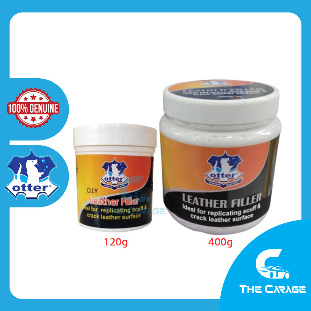 OTTER LEATHER FILLER (120g/400g) - Vinyl Repair Filler Compound for Leather Cracks/Burns ...