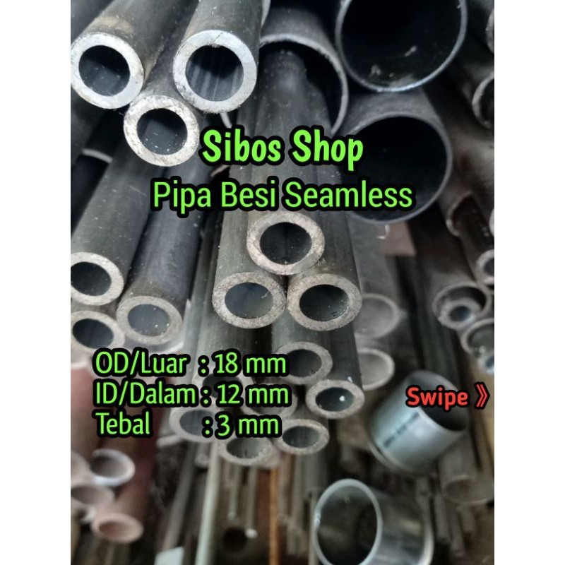 Seamless Iron Pipe Od 18mm / Id 12mm Thickness 3mm Length 20cm to 100cm ...