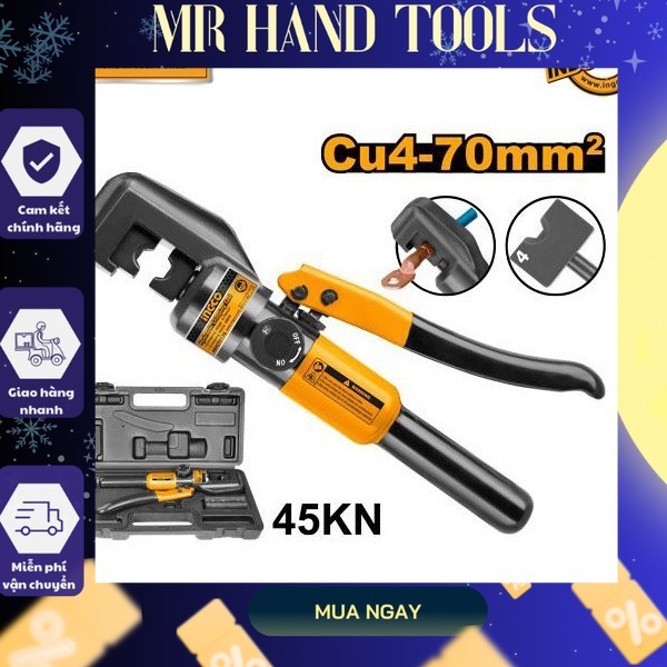 Ingco HHCT0170 Hydraulic Pipe Bending Pliers Compact hydraulic crimping pliers, used to press ...