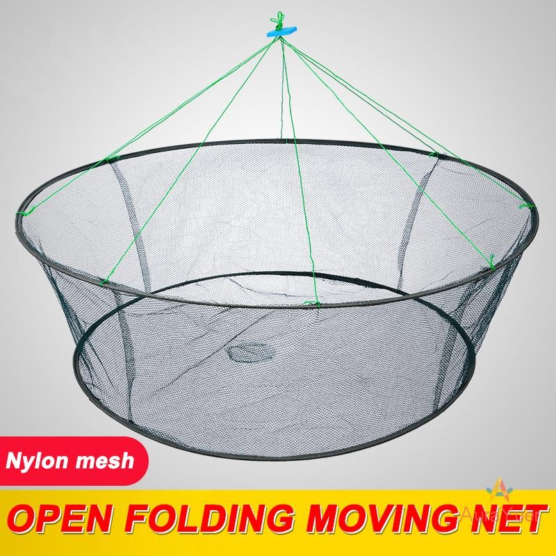 [AuraYuer] 80CM Loose Mouth Folding Drop Fishing Net Shrimp Catcher ...