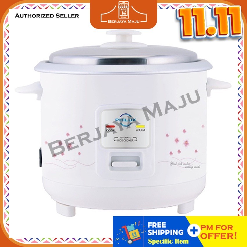 Philux 1.8L Rice Cooker PL-18P (Pink) | Shopee Malaysia