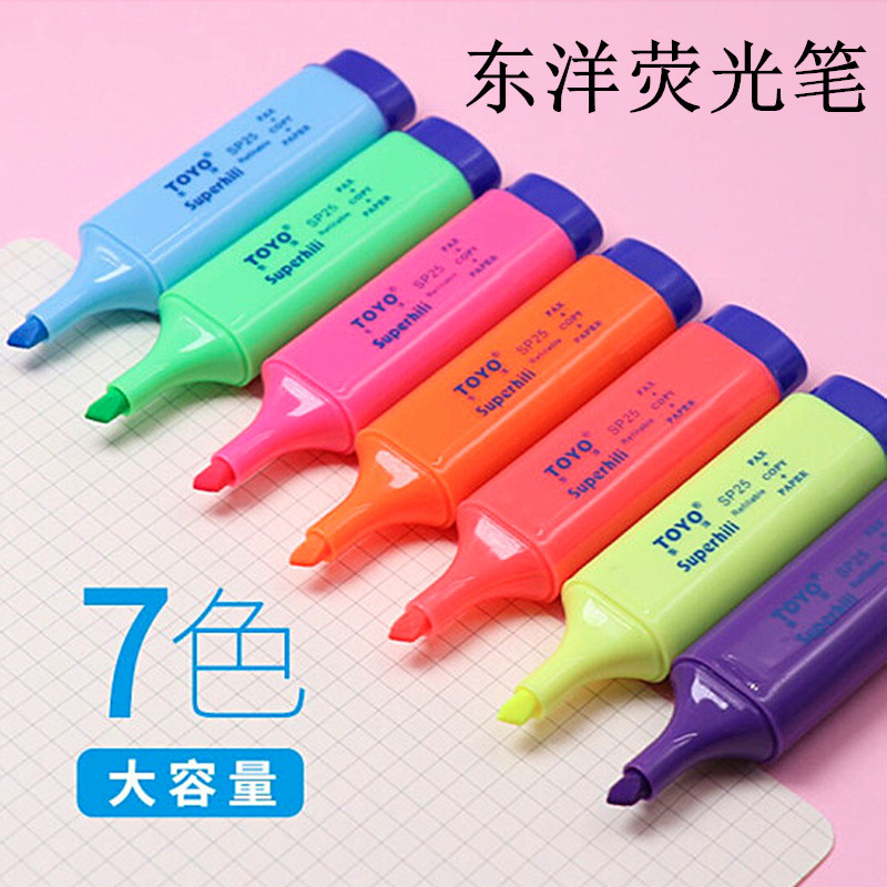 Hot-selling Toyo Fluorescent Color Pen Oblique Color Marker Pen Thick ...