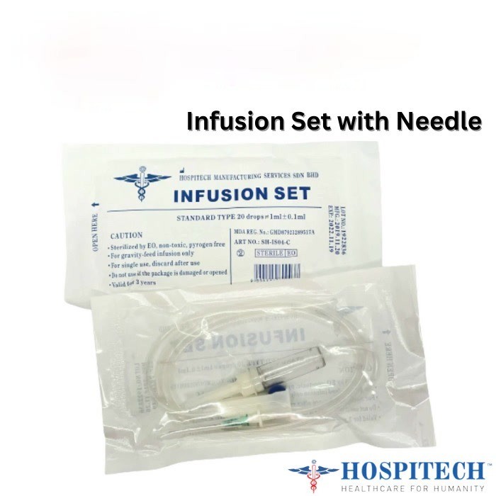 HOSPITECH Sterile Basic Infusion Set, Sterile IV Infusion Set with ...