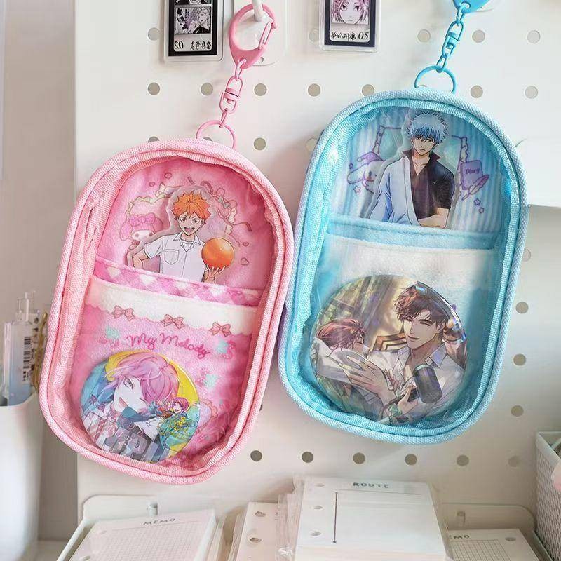 Anime Figure Sanrio Badge Itabag Acrylic Figure Stand Model Storage Bag ...