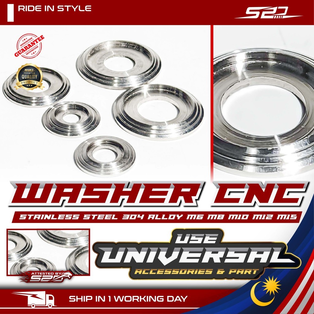 1 PCS Washer CNC SALAYA Universal Use Alloy Stainless Steel 304 M6 M8 ...