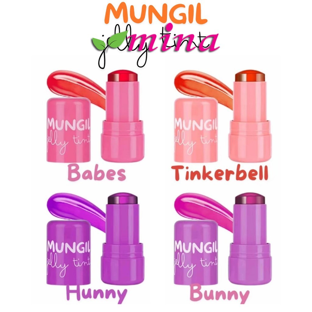 MUNGIL Jelly Tint Tinkerbell 5gm Cheek Lip Pigmented Color Babes Bunny ...