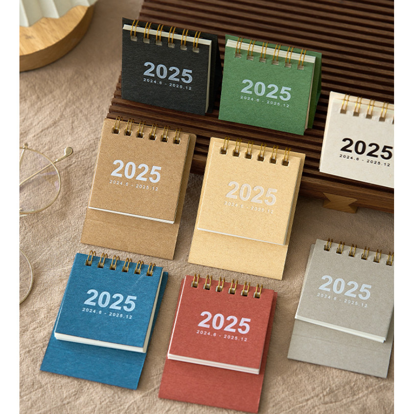 1PCS Mini Desk Calendar 2024-2025, Small Standing Flip Desk Calendar ...