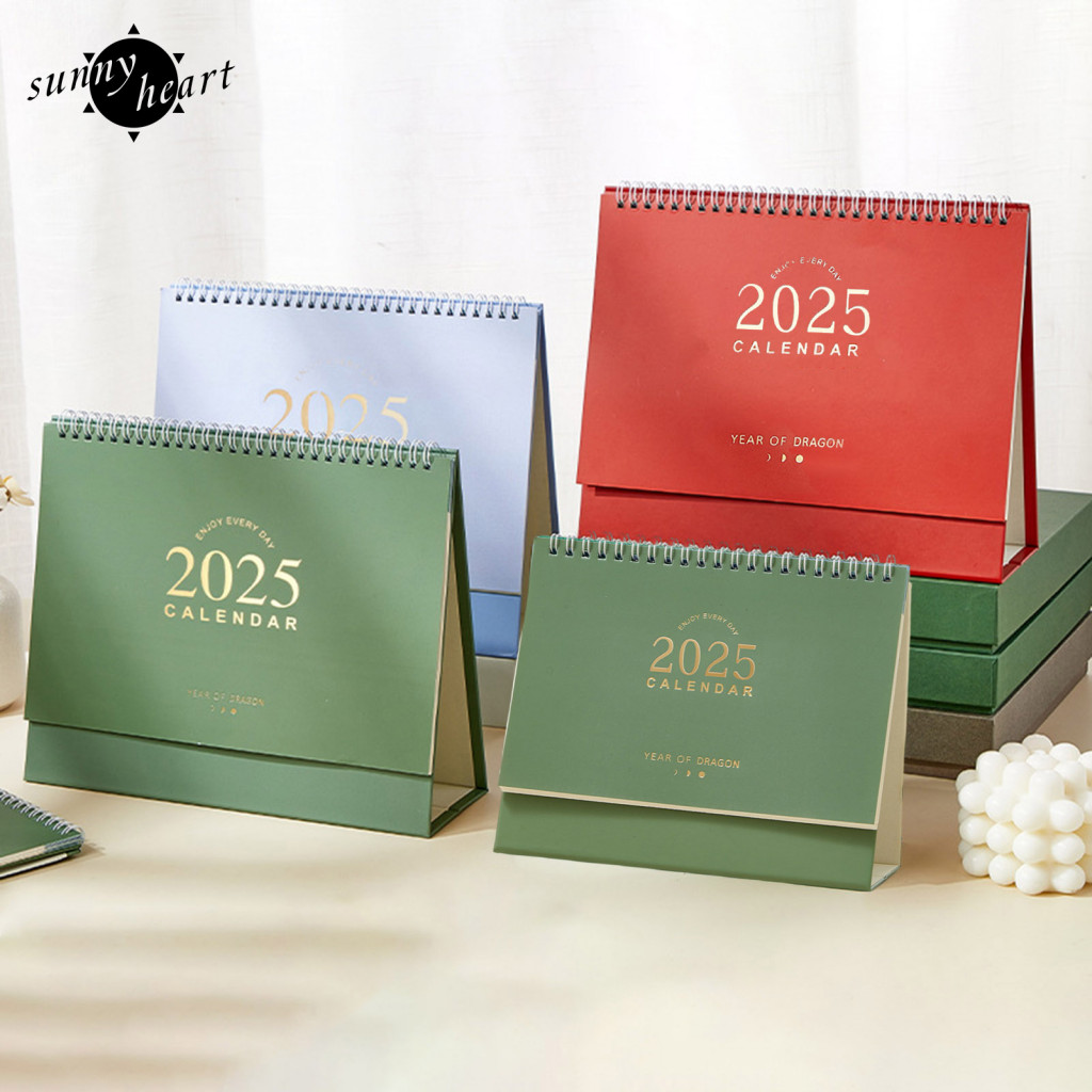 [SH] Small Desk Calendar for Home Standing Desk Calendar 2025 Desk ...