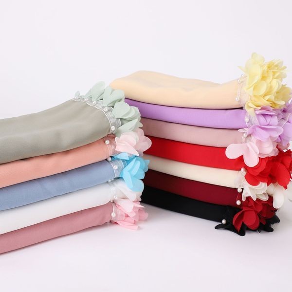 inner tudung tudung sarung Mutiara baru sifon bunga renda manik ...