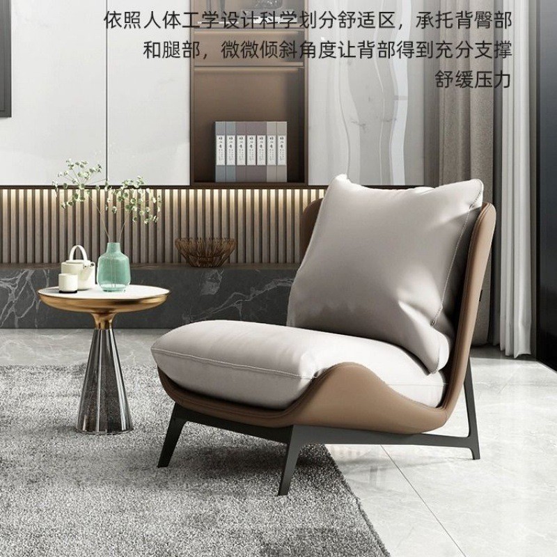 Kerusi sofa tunggal ruang tamu, reka bentuk minimalis moden, balkoni ...