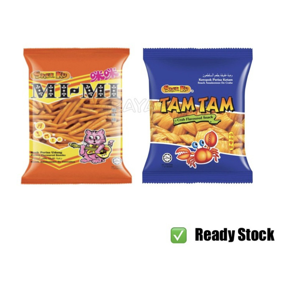 【Snack 现货】 Snek Ku 【22g】Mimi Prawn/Tam Tam Flavoured Snacks Makanan ...
