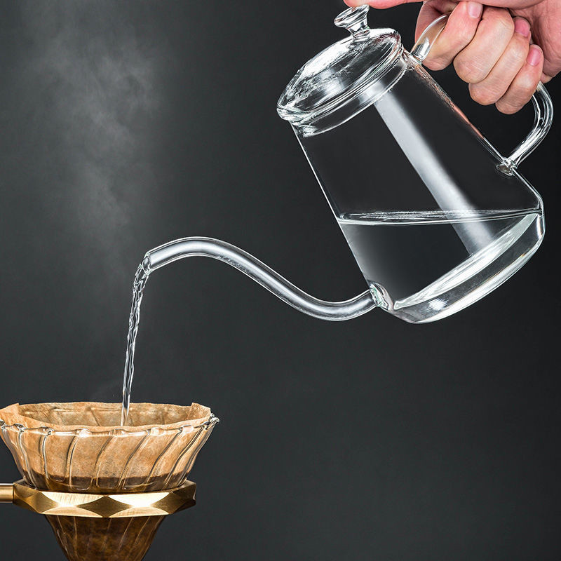 Transparent Transparent Heat-Resistant Glass Coffee Pot Hand-Pouring ...