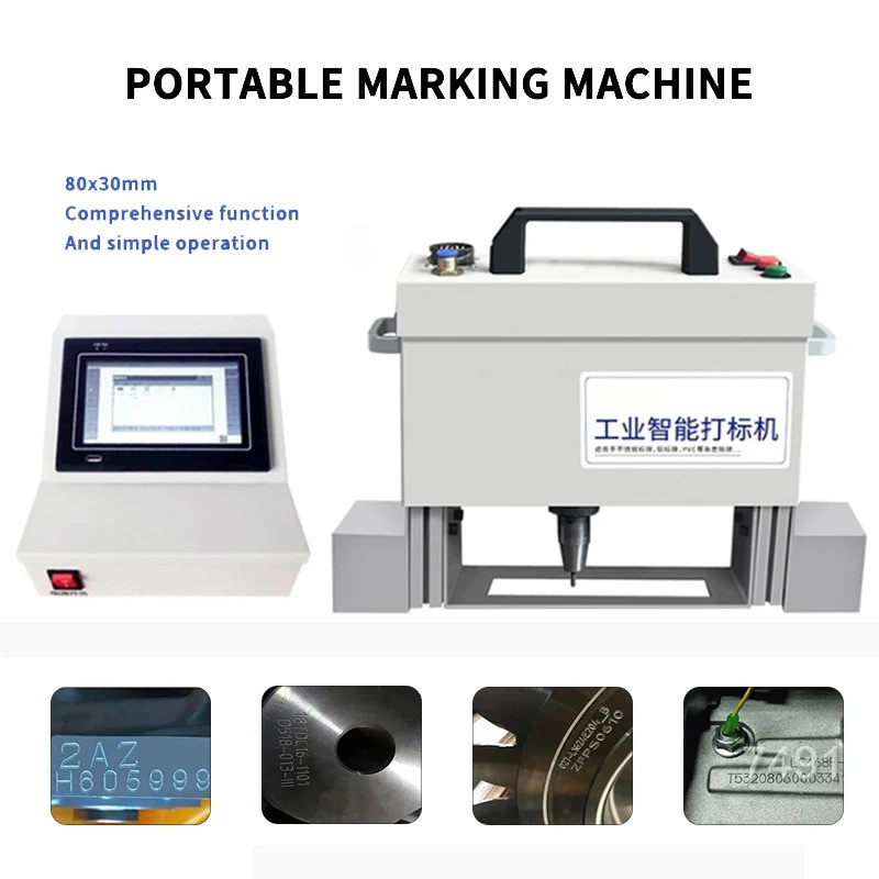 Portable Engraving Pneumatic Marking Machine 140x20mm Touch Screen For ...