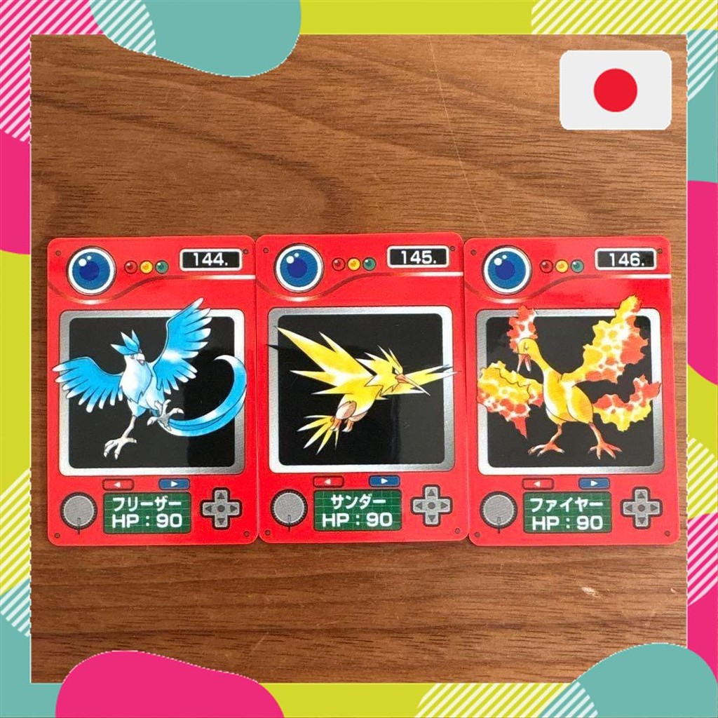 Moltres Articuno Zapdos [Pokemon] Mini picture book card NO.144-146 3 ...