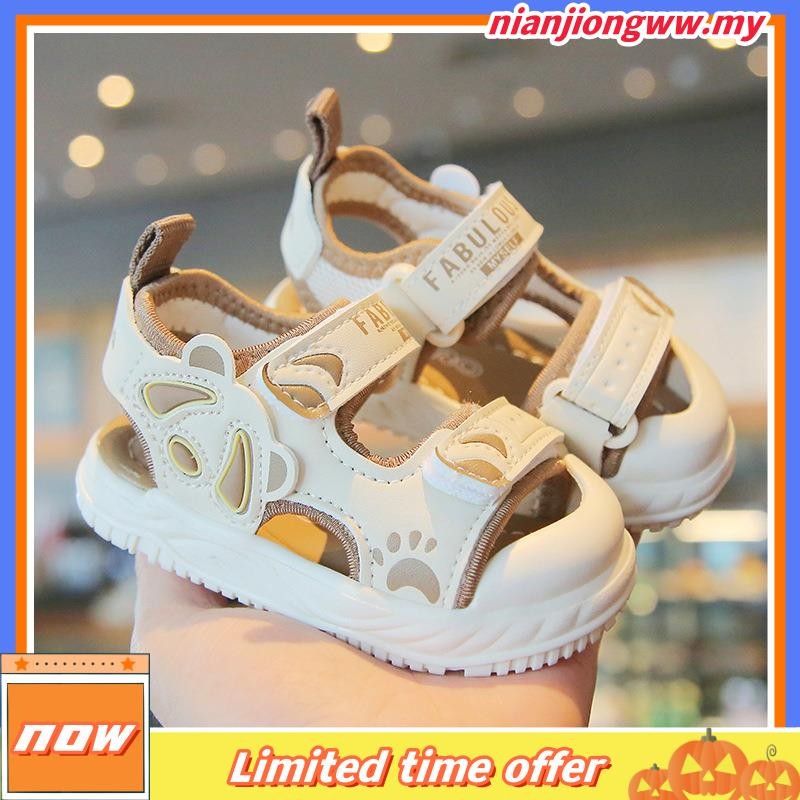 Kids Sandals Cute Cartoon Panda 1-4 Years Boys Soft Anti-slip Beach ...