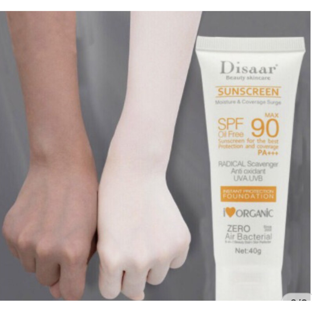 Disaar Sunscreen SPF 90 Moisturizing Whitening All Skin Sunblock Cream ...