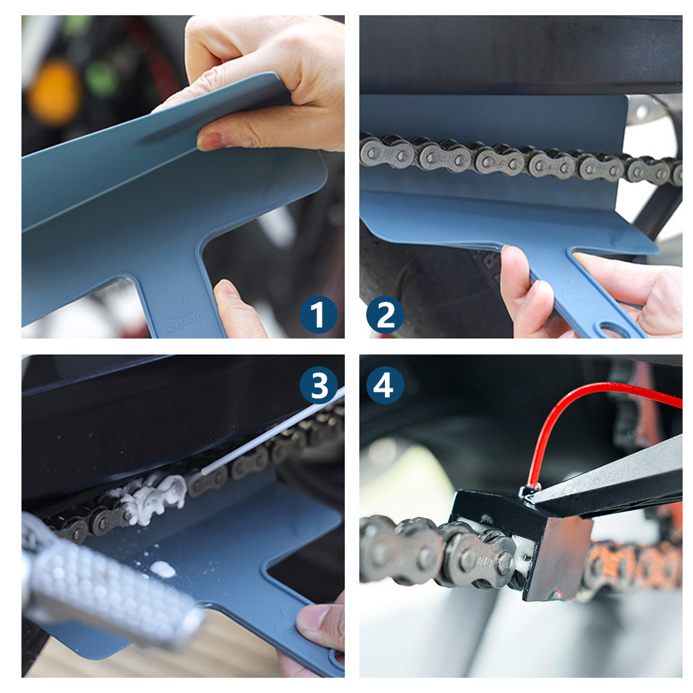 Motorcycle Chain Lube Applicator with Splash Guard for Motorcycle ...