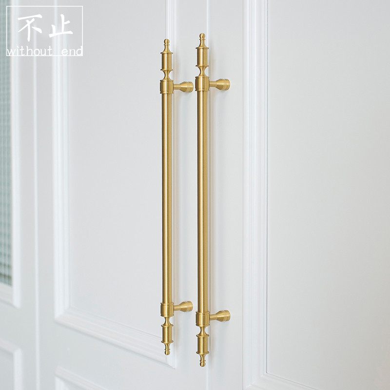 French Light Luxury Double Hole Long Strip Handle Large Wardrobe Door ...