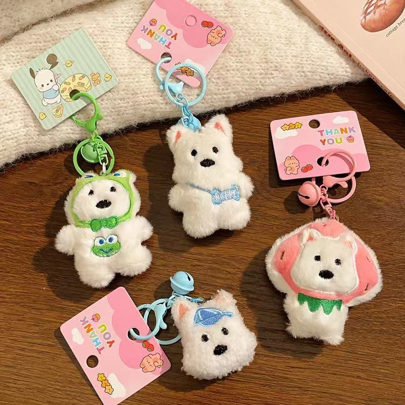 💖Barang kesejahteraan💖[Cute Puppy Doll Pendant] Girl Keychain Backpack ...