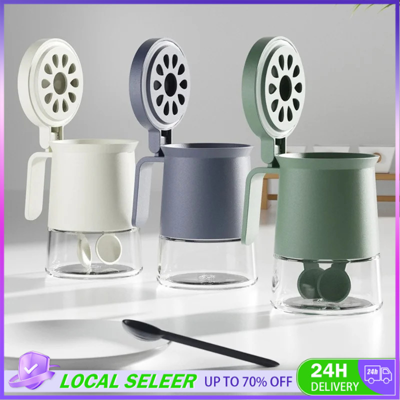 320ml Spice Container bottle with Spoon Seasoning Bottle bekas rempah ...