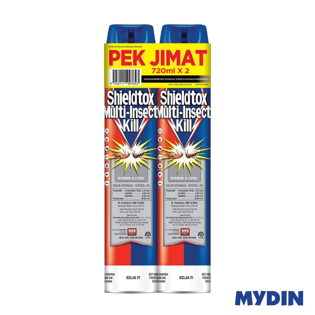 Shieldtox Multi-Insect Kill Spray Aerosol (2 x 525ml) | Shopee Malaysia