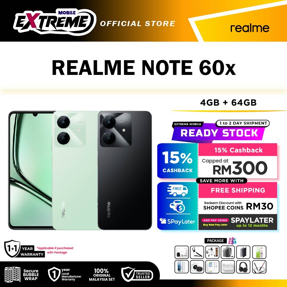 REALME Note 60x [12GB*(4+8)GB RAM 64GB ROM] / NOTE 50 - Original REALME ...