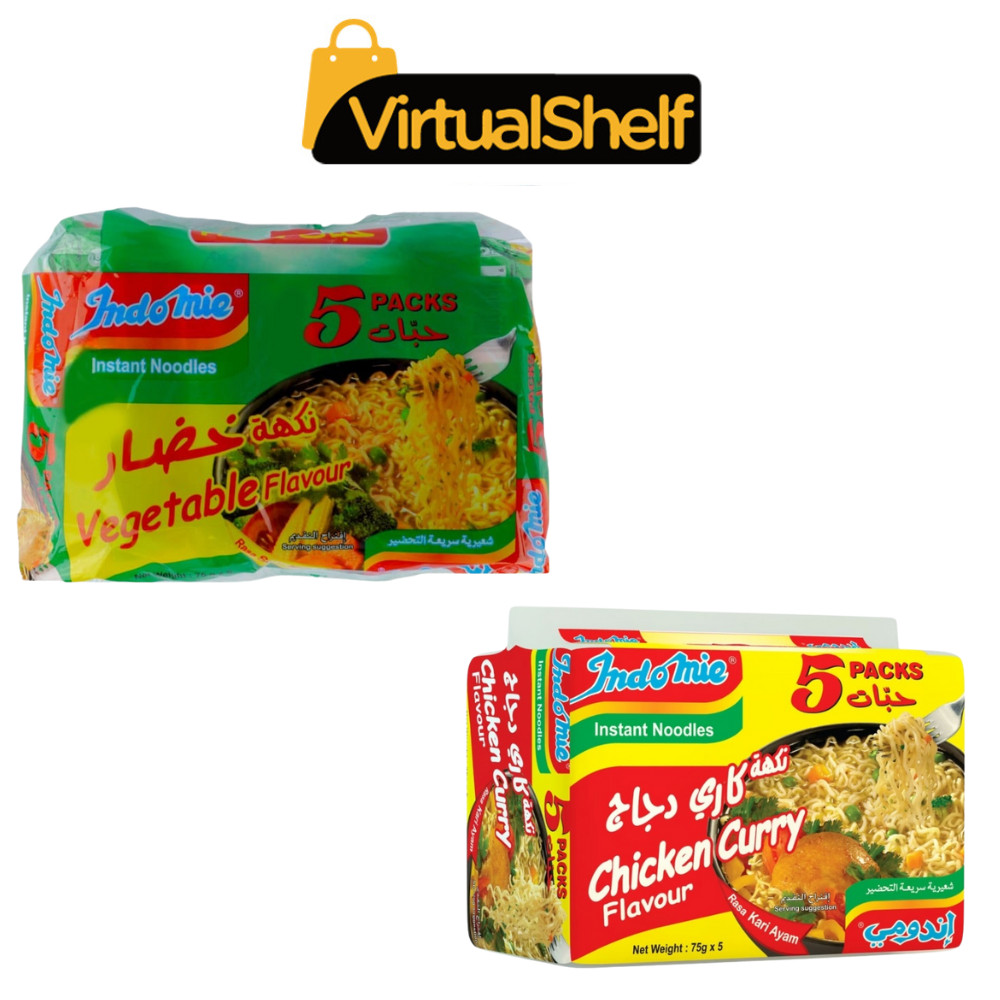 INDOMIE(SAUDI ARABIA) Inseant Noodles CHICKEN CURRY & VEGETABLE Flavour ...