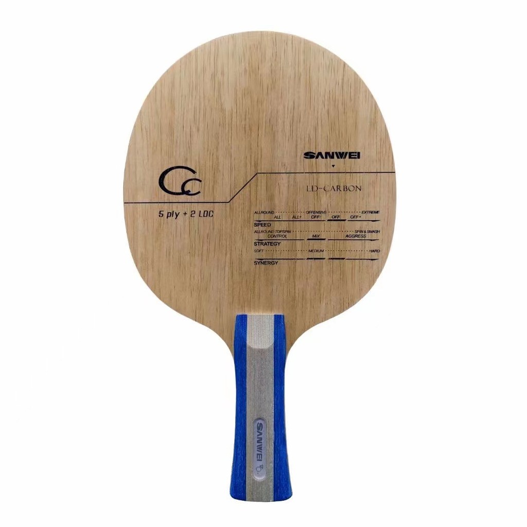 Original SANWEI CC (5+2 Carbon) CARBON Table Tennis Racket Ping Pong Bat Paddle with Table ...