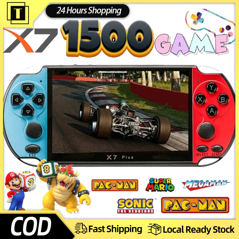 X7 Handheld Game Console - 4.3-inch Big Screen, Dual Joystick, 15,000 ...