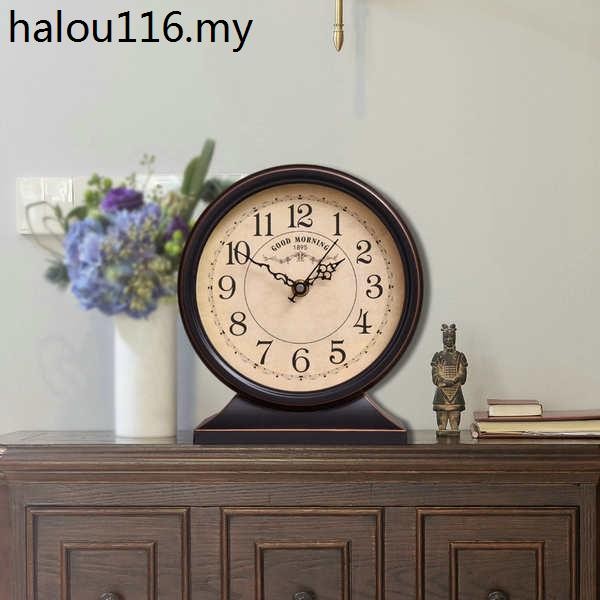 European Retro Desktop Clock American Nostalgic Unique Home Quartz ...