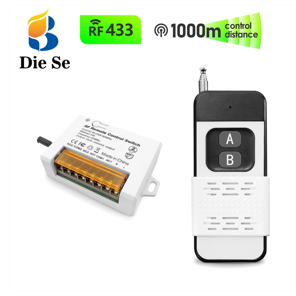 1000m Control Range Remote Control Switch AC 2 channels wireless switch ...