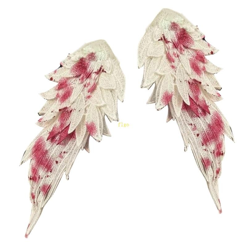 flgo Charm Embroidered Hair Clip with Angelic Wing Designs for Girls ...