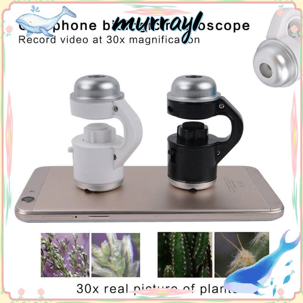 MURRAY1 LED Magnifier, Clip-On 30X Zoom Cell Phone Micro Lens, External ...