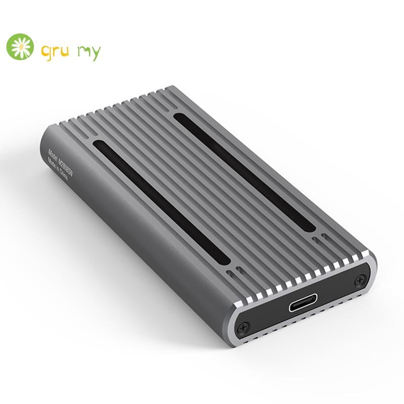 RGB Dual Protocol M.2 Hard Drive Enclosure Nvme/Ngff Universal Gen2 ...