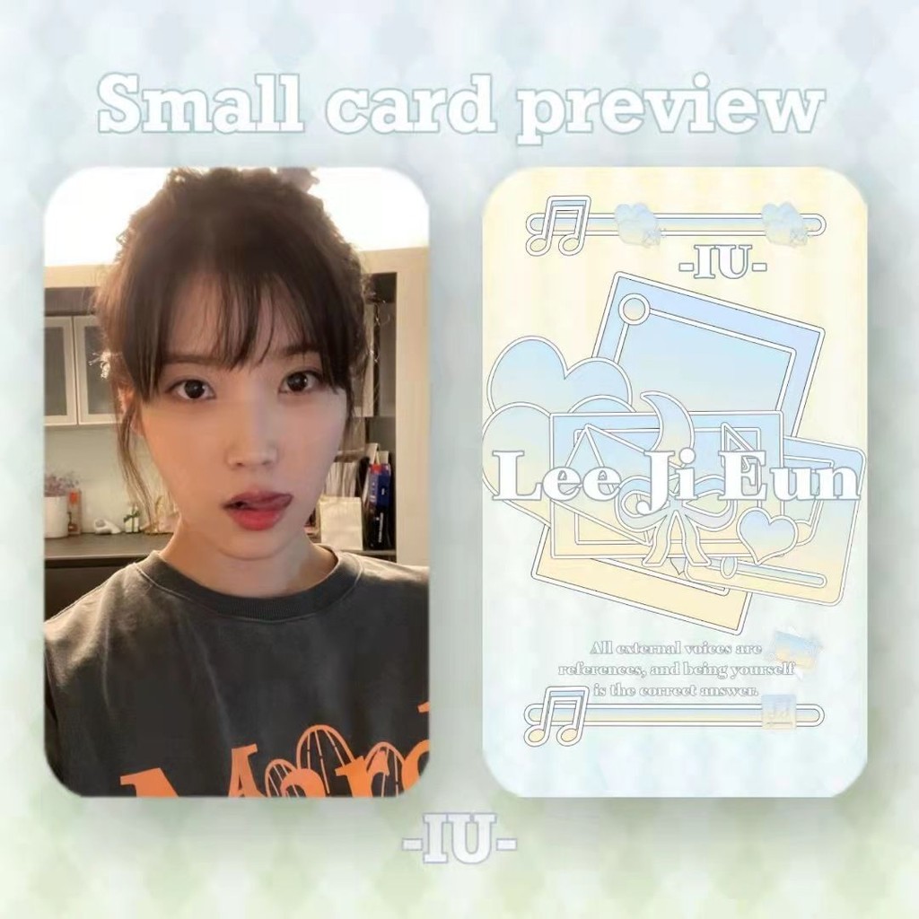 Iu Lee Ji Eun Photocard Korean Style Fan-Made Merchandise Support ...