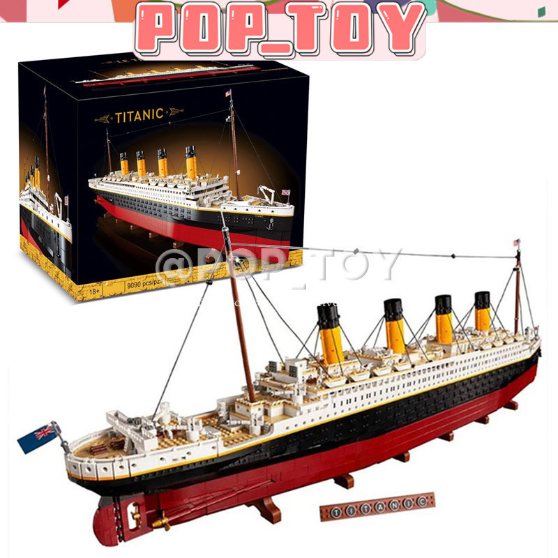 35CM Long! 10294 Titanic Building Blocks Huge Ship Model 1RC LED 10294 ...