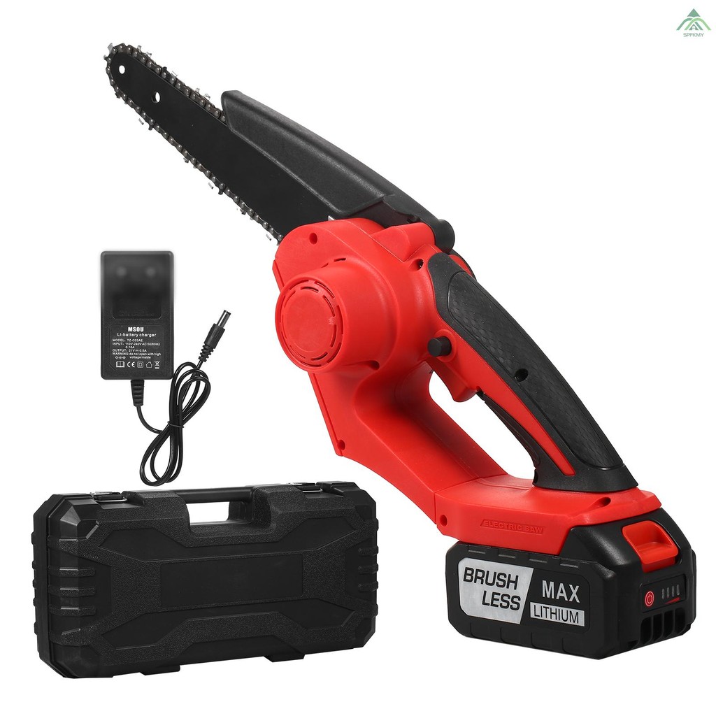 Brushless Mini Chainsaw Cordless 8 Inch, Super Powerful Hand Saw with 3 ...