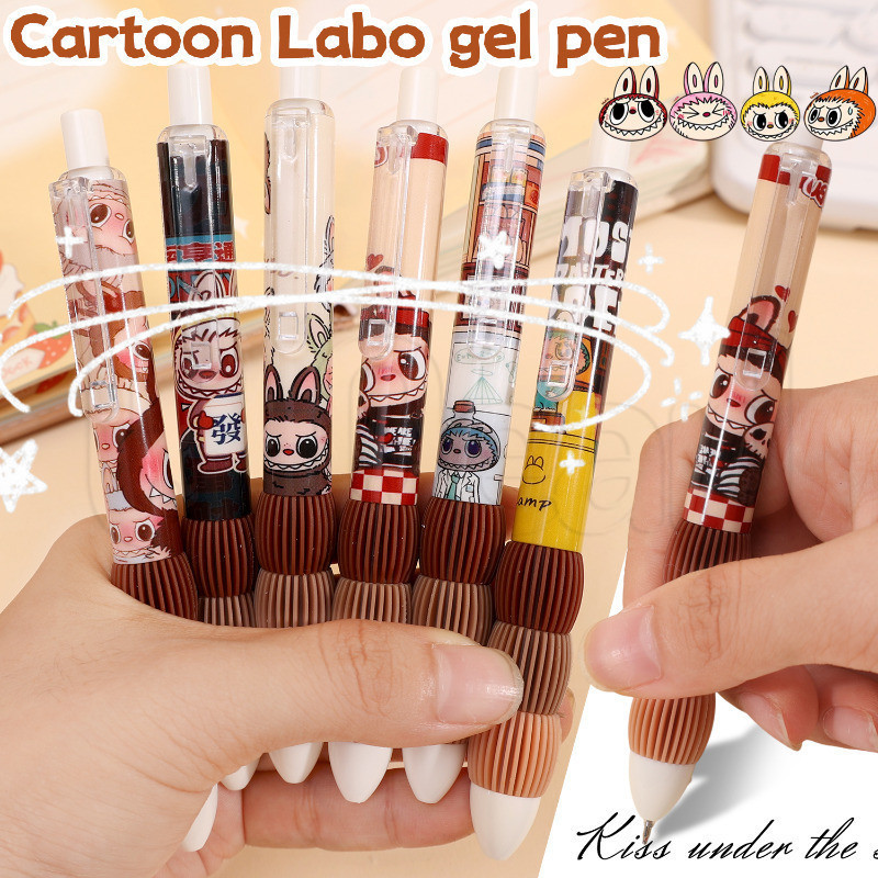 Cartoon Labubu Gel Pen - Press Neutral Pen - ST Nib Question Pen - 0 ...