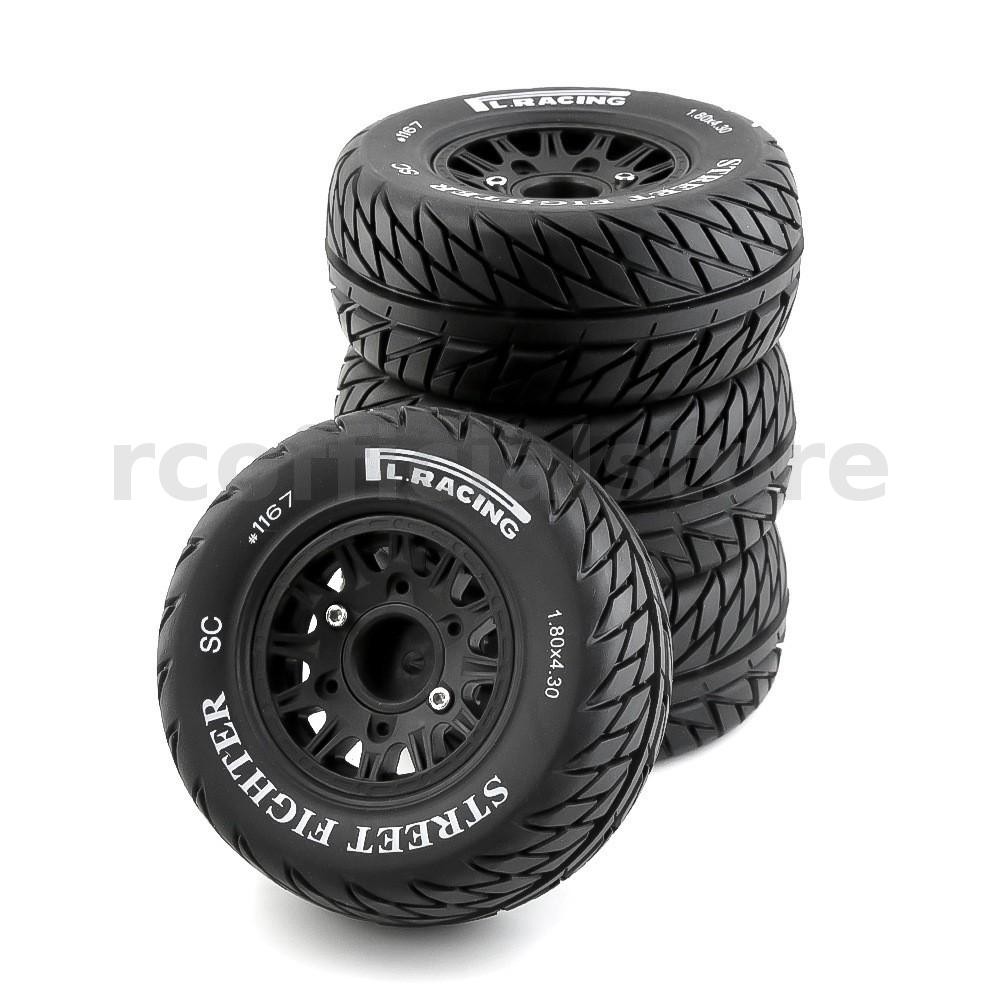 4PCS Upgraded Tires Wheels 12mm Hex Off-Road Short Course Truck 144010 ...