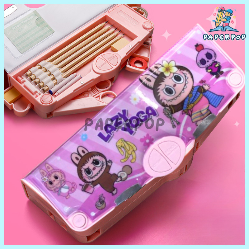 6IN1 Multifunctional Pencil Case Labubu The Monster Pencil Box ...